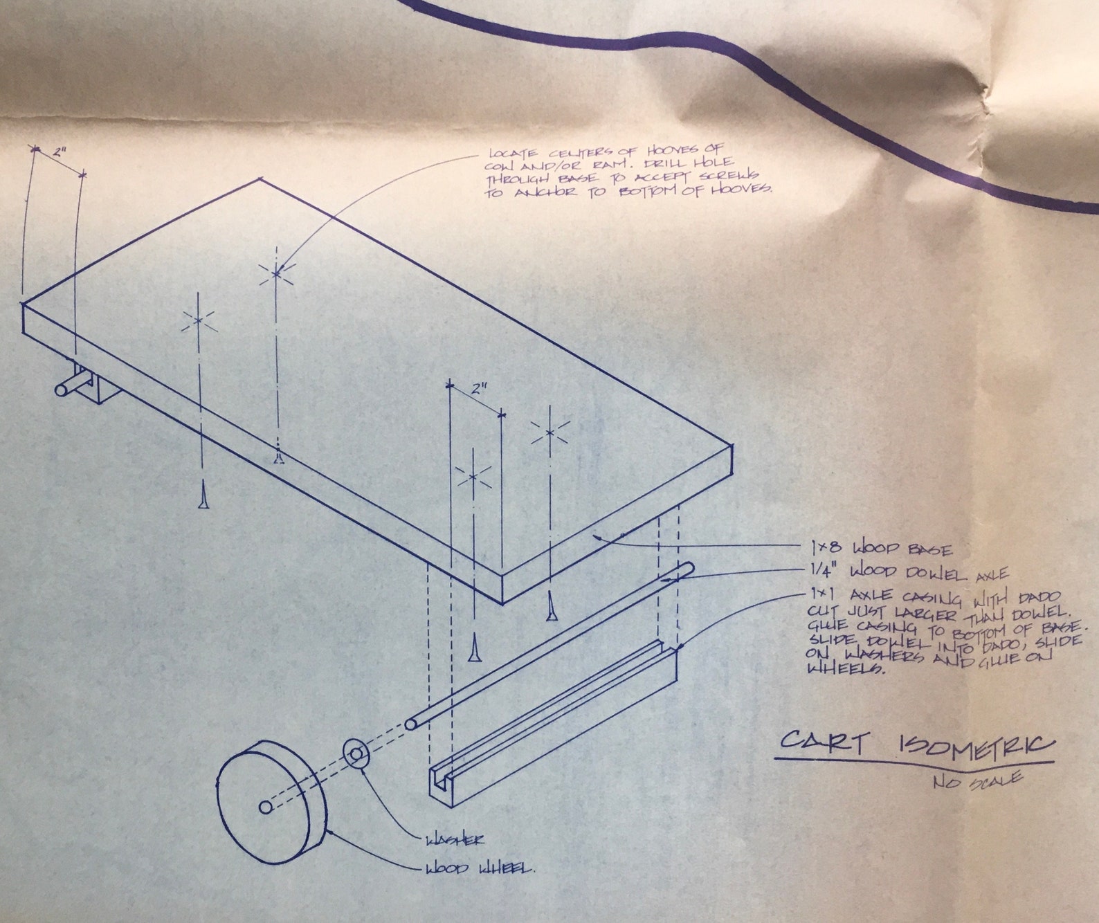 FARM ANIMAL TOYS, Complete Blueprints for Wooden Pull Wagons With Rams ...