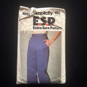 1979 Sizes 16-18-20 PANTS PATTERN, SIMPLICITY 9026 Extra Sure Pattern ...