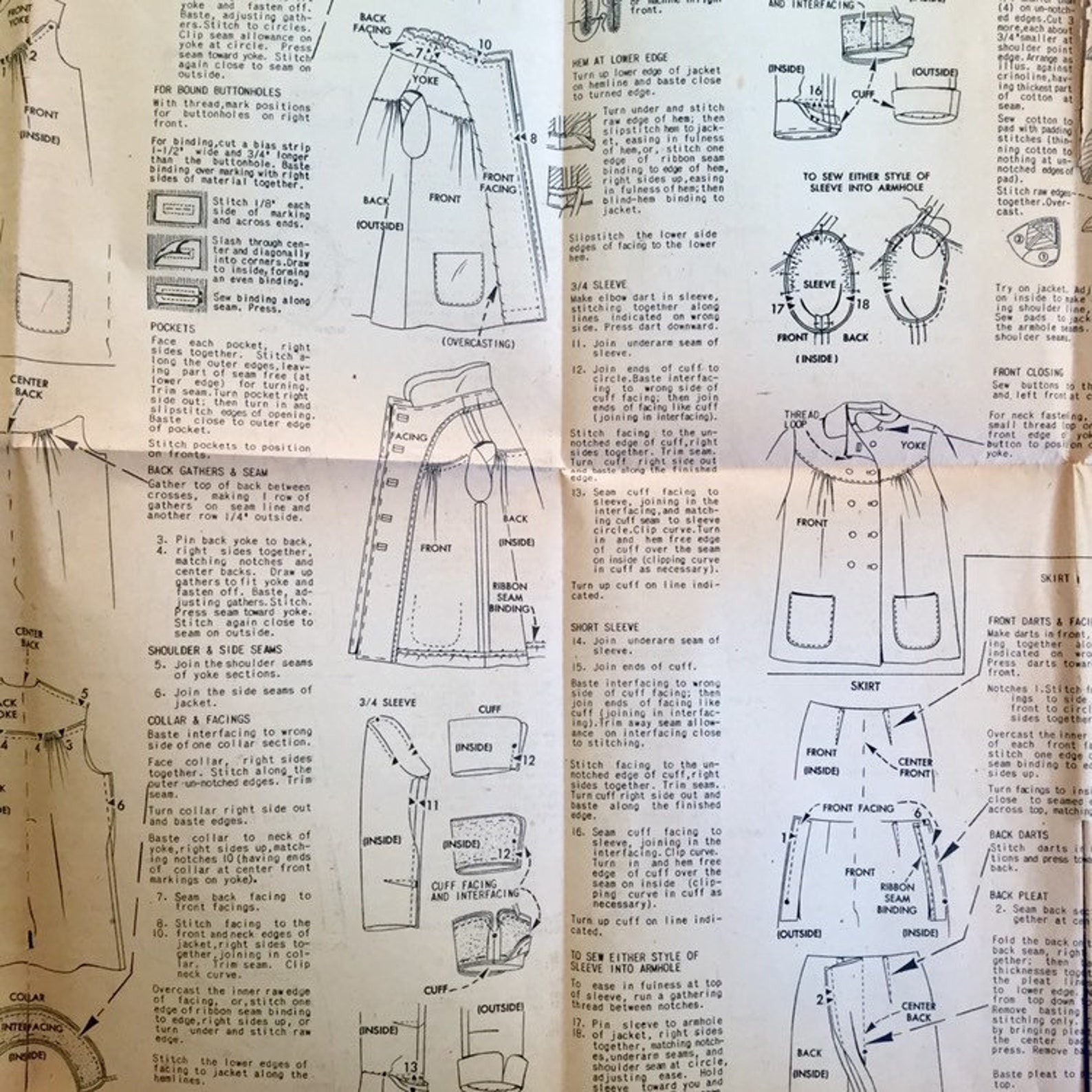 1953 Size 12 MATERNITY, Mccall's 9263; Skirt and Jacket; Classic 50s ...