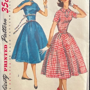 DEMONSTRATION PATTERN; 1950s Simplicity 1725 Dress Pattern in Half-size ...