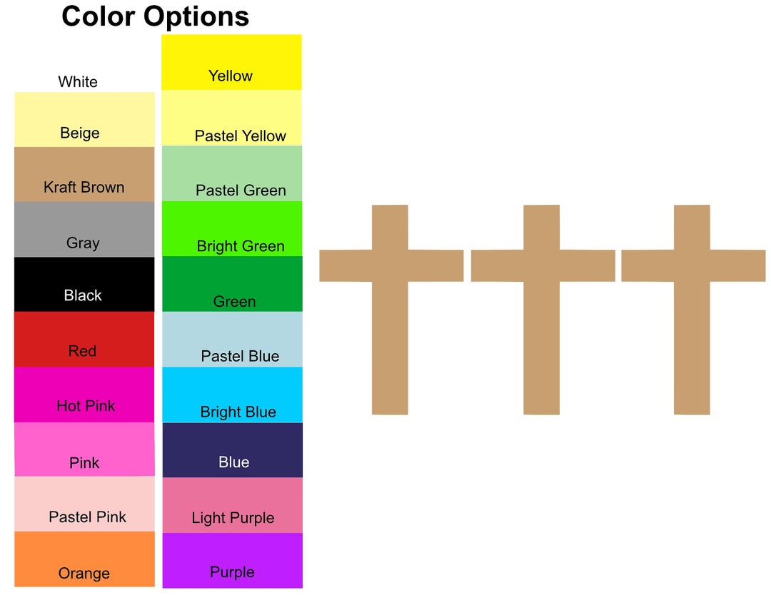 25 Pieces - Simple Cross Die Cut Shapes, Simple Cross Shapes, Simple ...