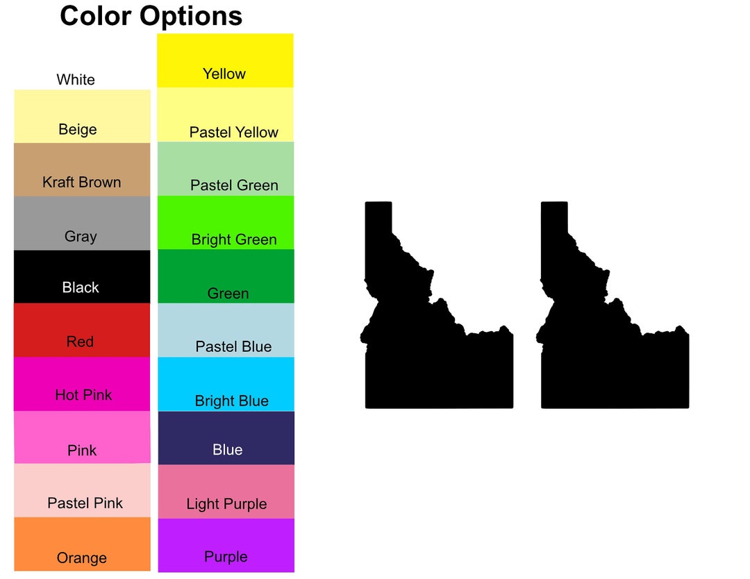 25 Pieces - Idaho State Paper Die Cut Shape Cut Outs for Bulletin ...