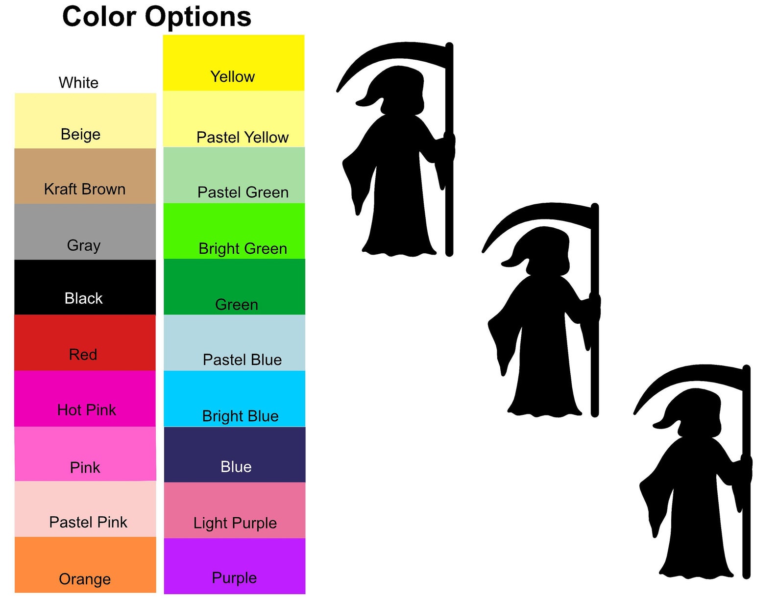 25 Pieces Halloween Grim Reaper Paper Die Cut Shape Cut Outs - Etsy