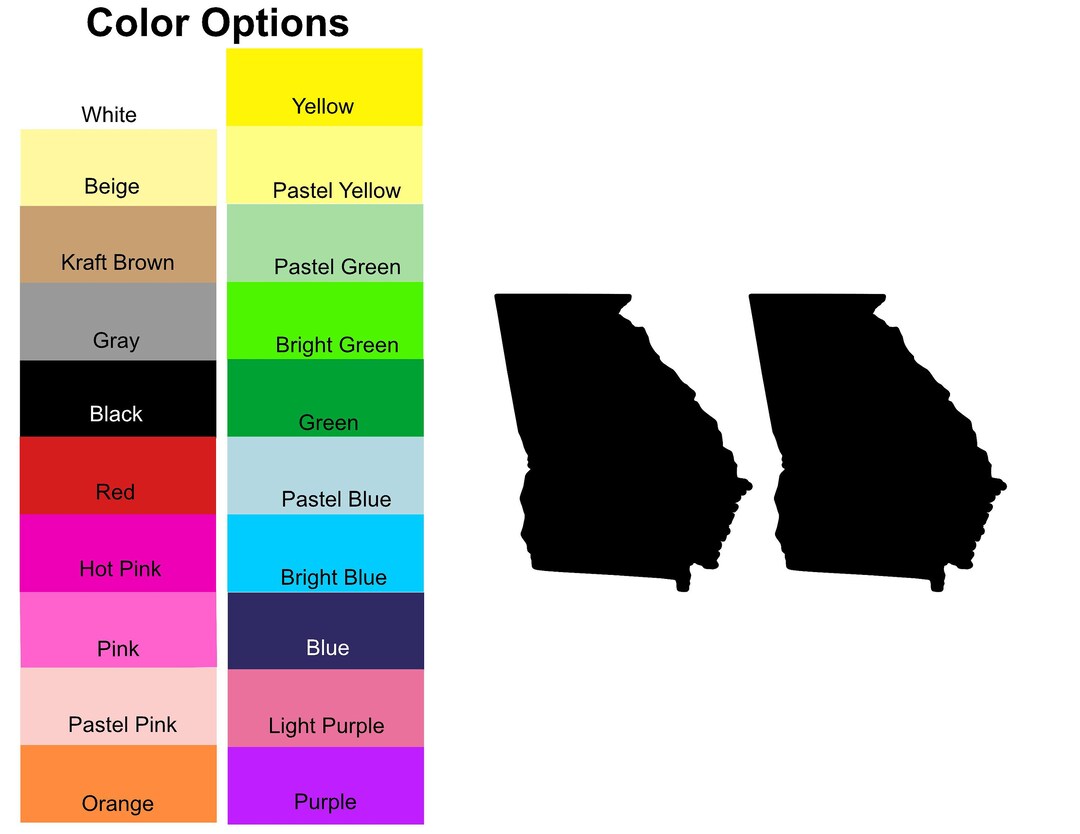 25 Pieces - Georgia State Paper Die Cut Shape Cut Outs for Bulletin ...