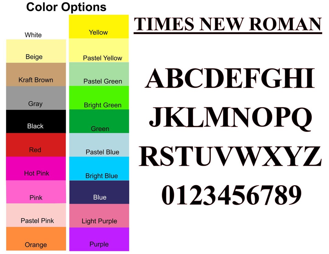 36 Pieces - Paper Times New Roman Alphabet and Number Die Cut Shapes ...