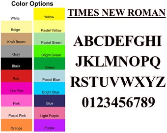 Times New Roman Alphabet - Etsy