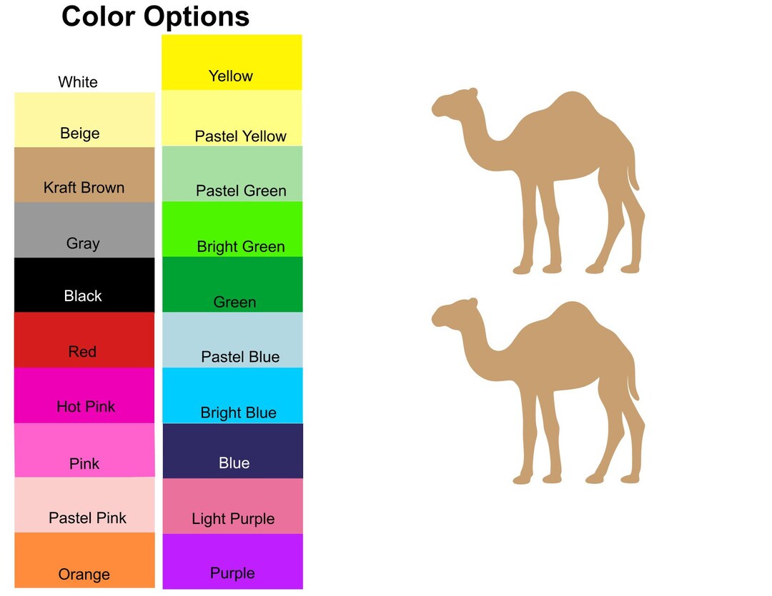 25 Pieces - Camel Paper Die Cut Shape Cut Outs for Bulletin Boards ...