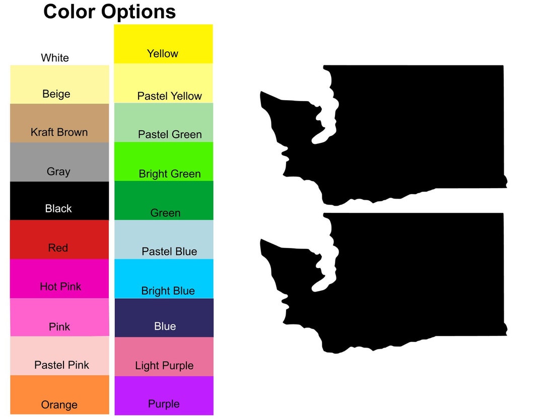 25 Pieces - Washington State Paper Die Cut Shape Cut Outs for Bulletin ...