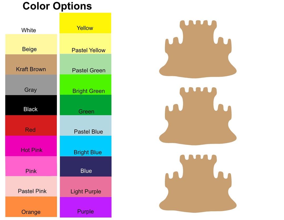 25 Pieces - Sand Castle Paper Die Cut Shape Cut Outs for Bulletin ...
