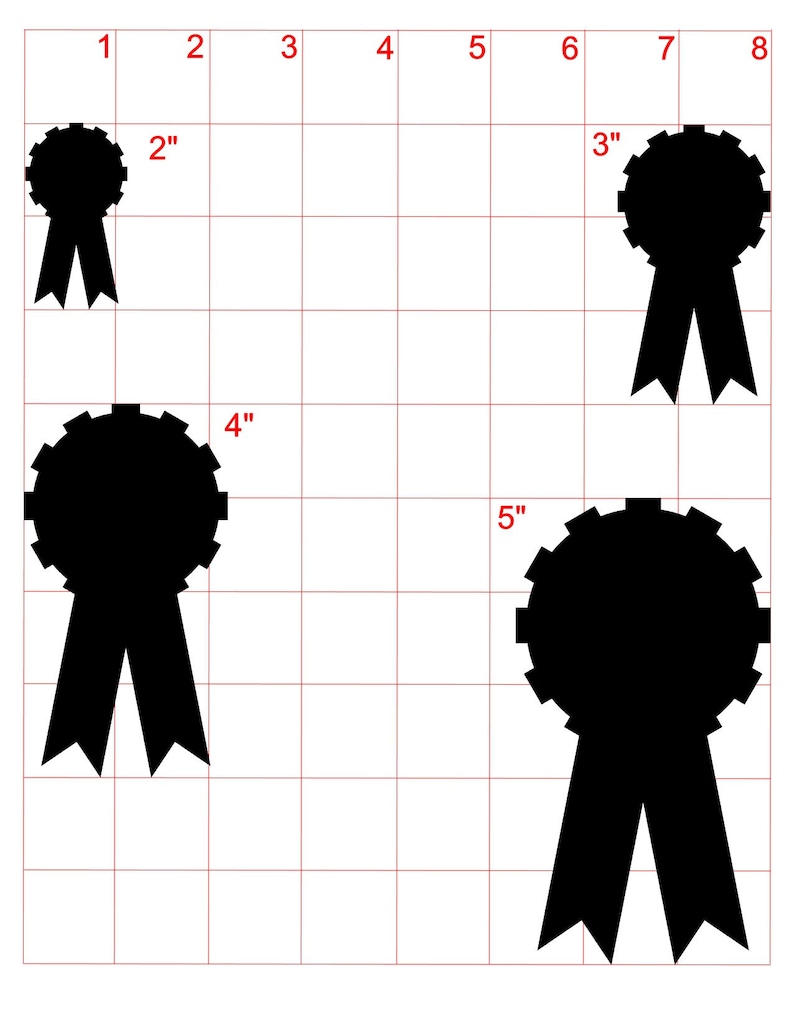 25 Pieces Award Ribbon Paper Die Cut Shape Cut Outs for | Etsy