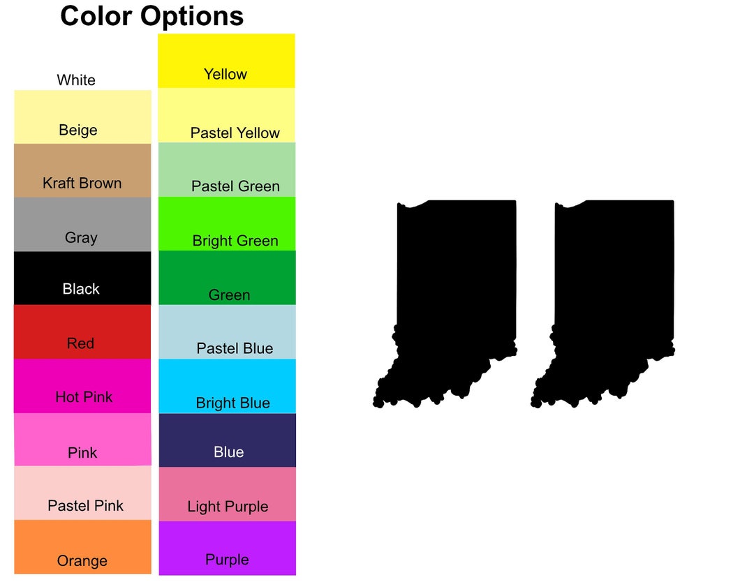 25 Pieces - Indiana State Paper Die Cut Shape Cut Outs for Bulletin ...