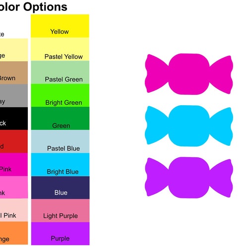 25 Pieces Square Candy Paper Die Cut Shape Cut Outs for - Etsy