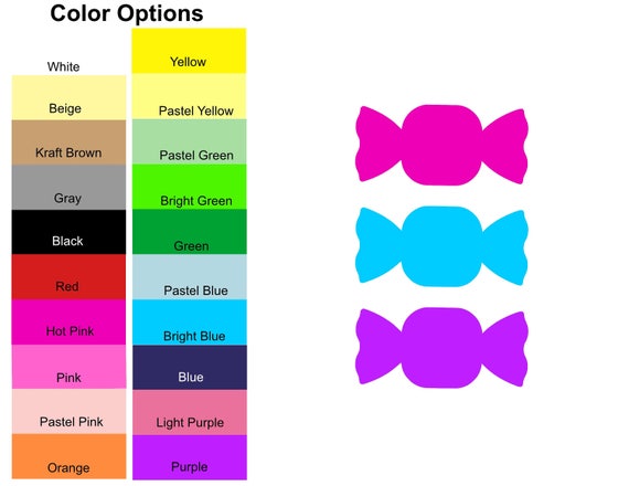 25 Pieces Square Candy Paper Die Cut Shape Cut Outs for | Etsy