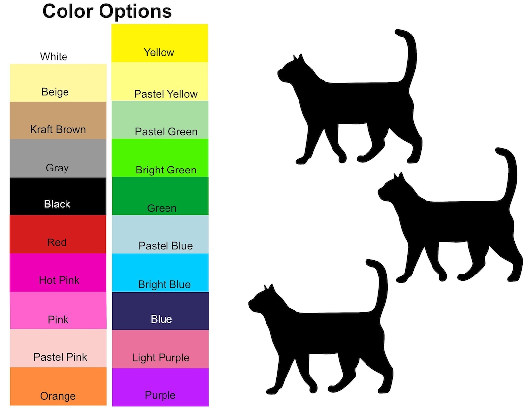 25 Pieces - Walking Cat Paper Die Cut Shapes Cut Outs for Bulletin ...
