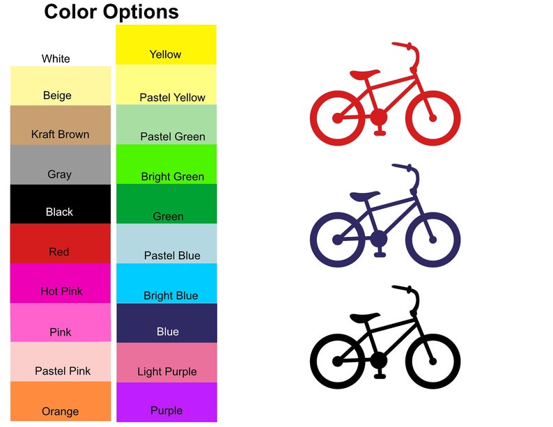 25 Pieces - Bicycle Bike Paper Die Cut Shape Cut Outs for Bulletin ...