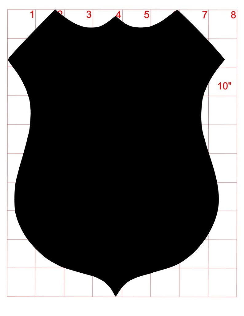 25 Pieces Police Badge Paper Die Cut Shape Cut Outs for - Etsy