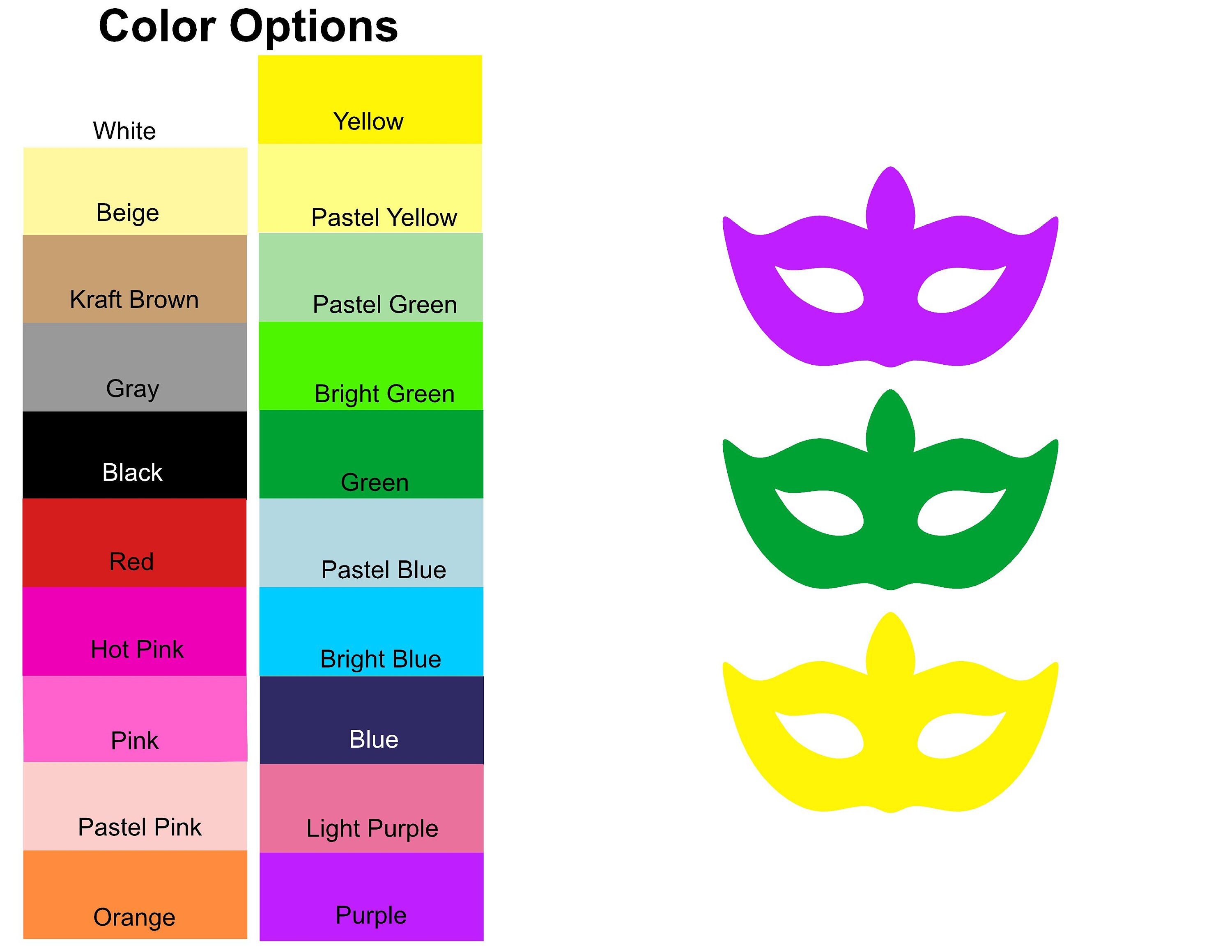 Mardi Gras Masks Cutouts