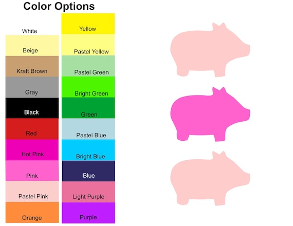 25 Pieces Pig Paper Die Cut Shape Cut Outs for Bulletin - Etsy