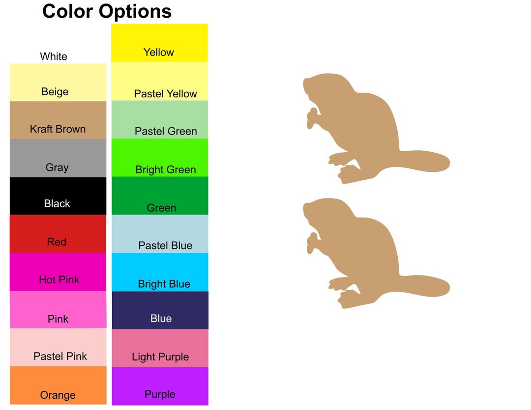 25 Pieces - Beaver Paper Die Cut Shape Cut Outs for Bulletin Boards ...