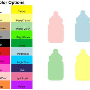 25 Pieces - Baby Bottle Paper Die Cut Shapes, Baby Bottle Shape Cut ...