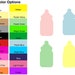 25 Pieces - Baby Bottle Paper Die Cut Shapes, Baby Bottle Shape Cut ...