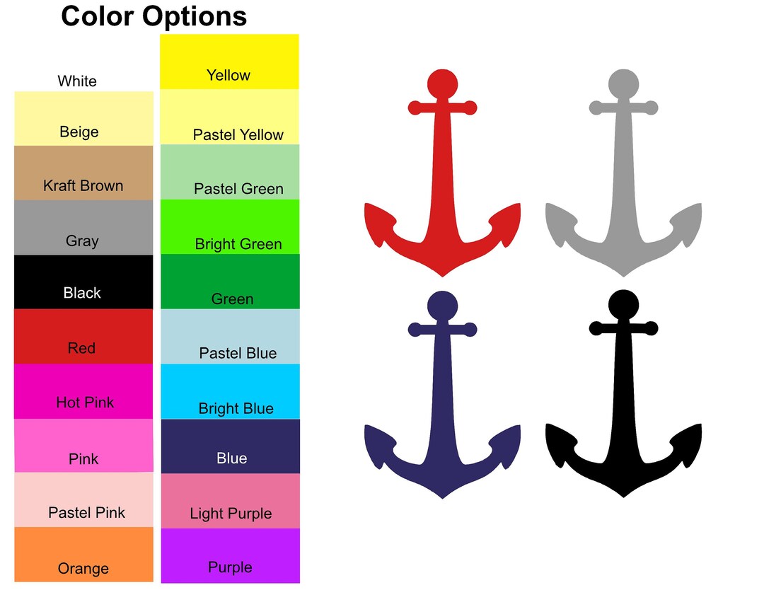 25 Pieces - Anchor Paper Die Cut Shape Cut Outs for Bulletin Boards ...