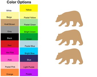 Bear Cut Outs | Etsy