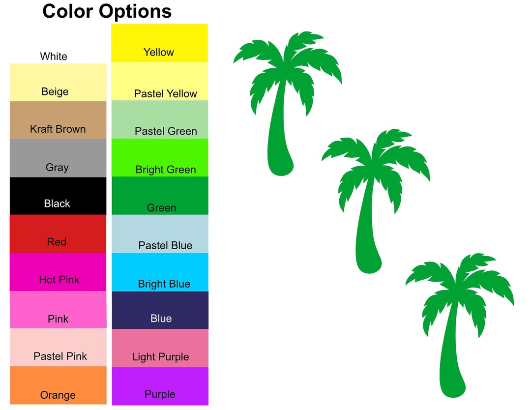 25 Pieces - Palm Tree Paper Die Cut Shape Cut Outs for Bulletin Boards ...