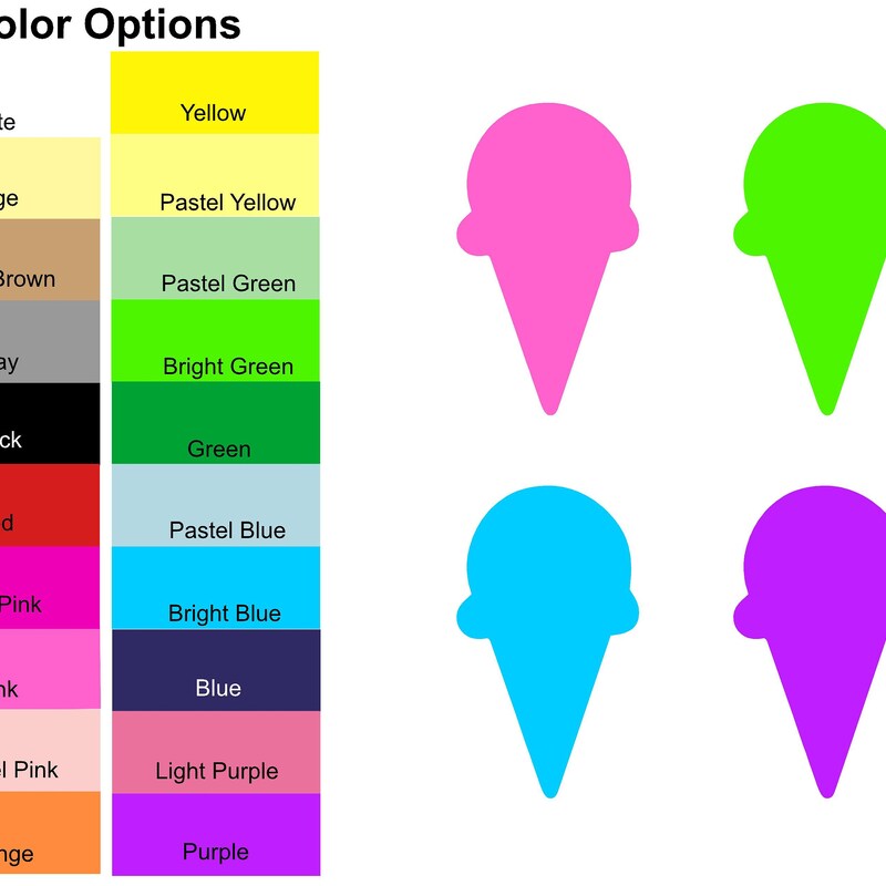 Ice Cream Cutout - Etsy