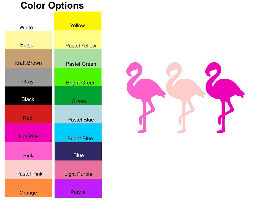 25 Pieces - Flamingo Die Cuts, Flamingo Paper Shapes, Flamingo Shape ...
