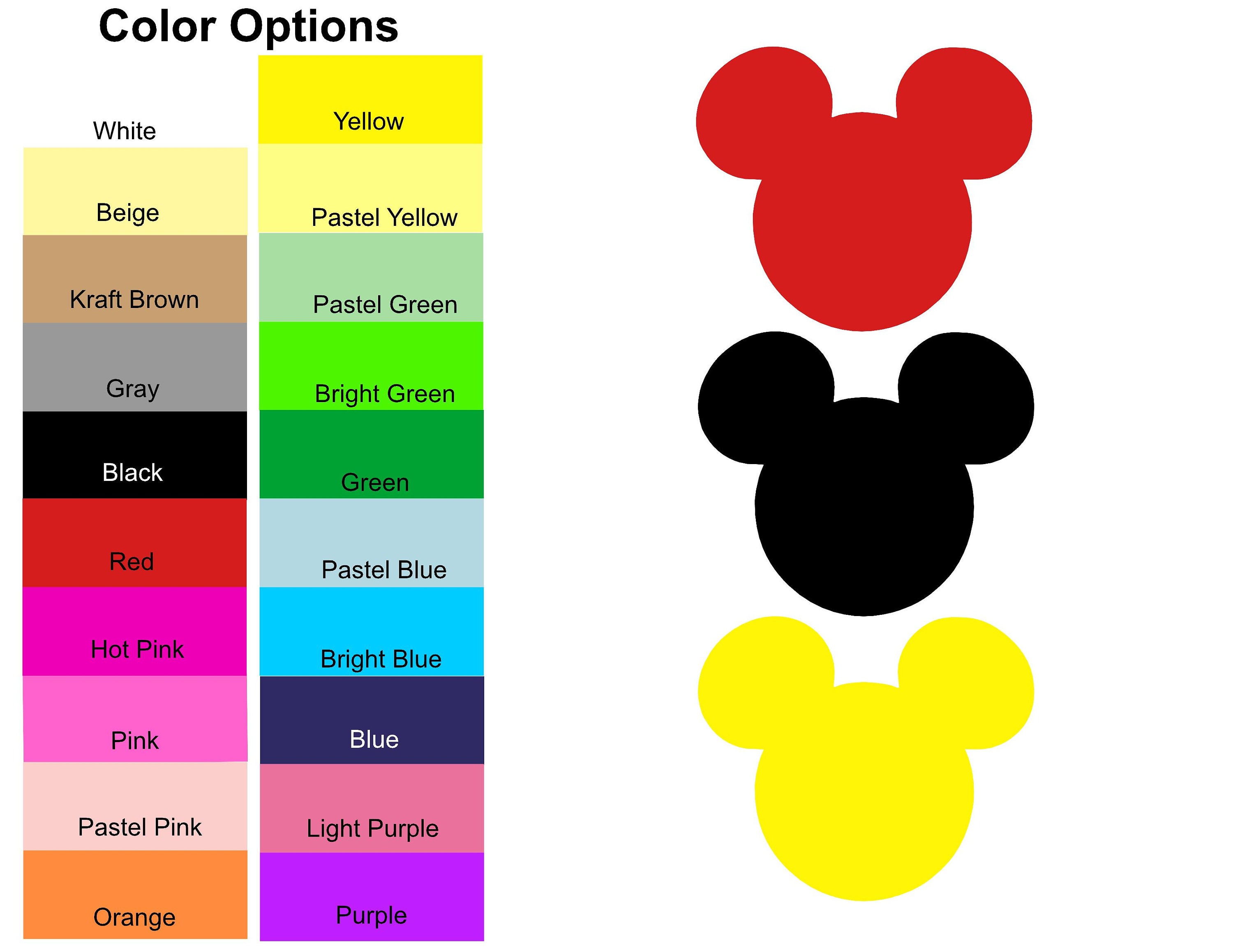 25 Pieces Mickey Mouse Paper Die Cut Shape Cut Outs for | Etsy