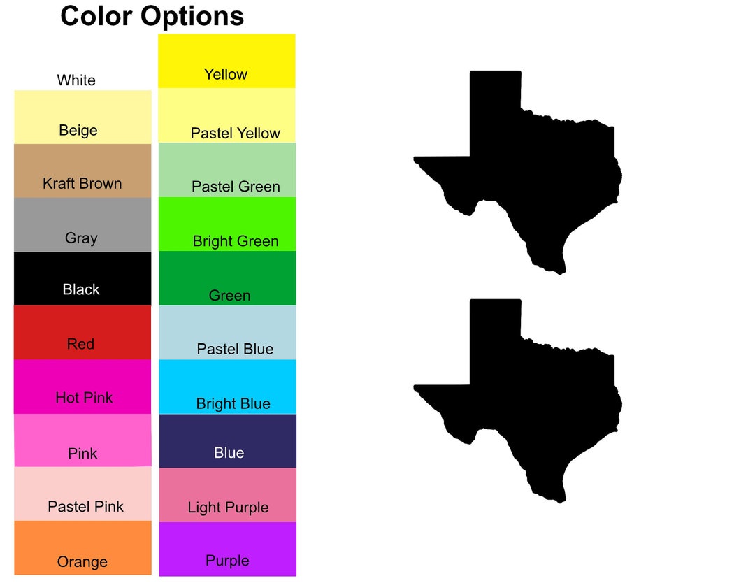 25 Pieces - Texas State Paper Die Cut Shape Cut Outs for Bulletin ...