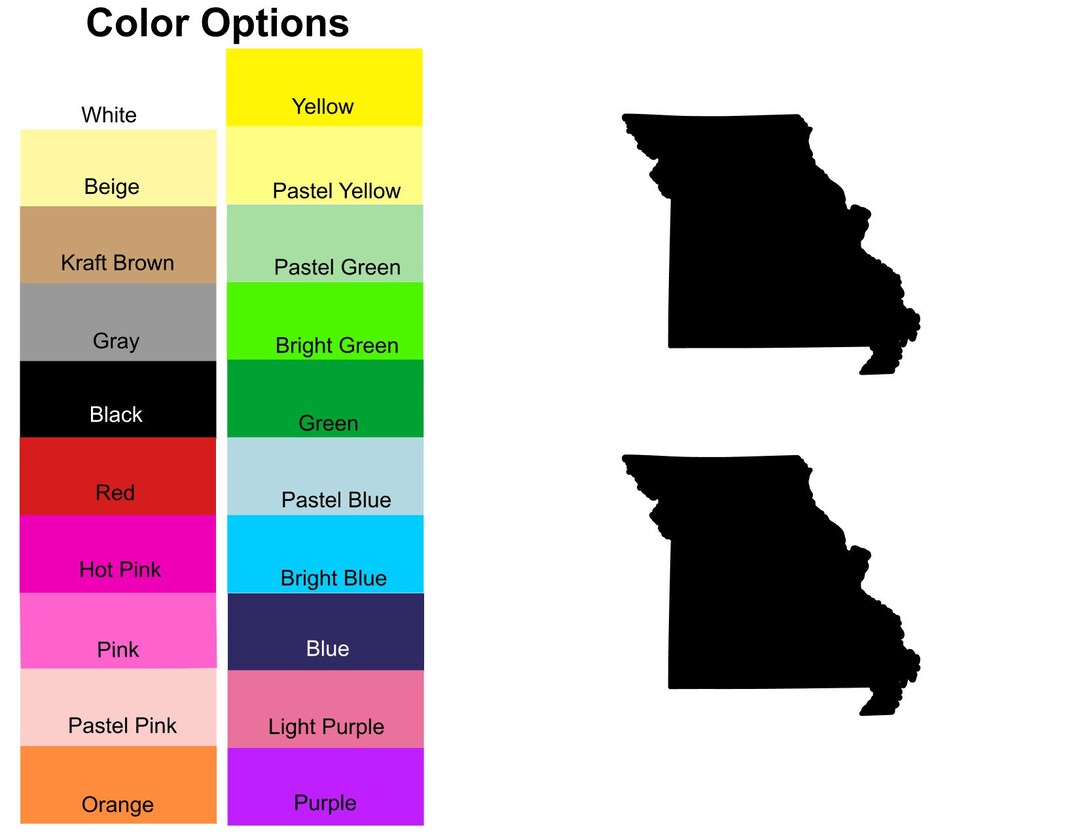 25 Pieces - Missouri State Paper Die Cut Shape Cut Outs for Bulletin ...