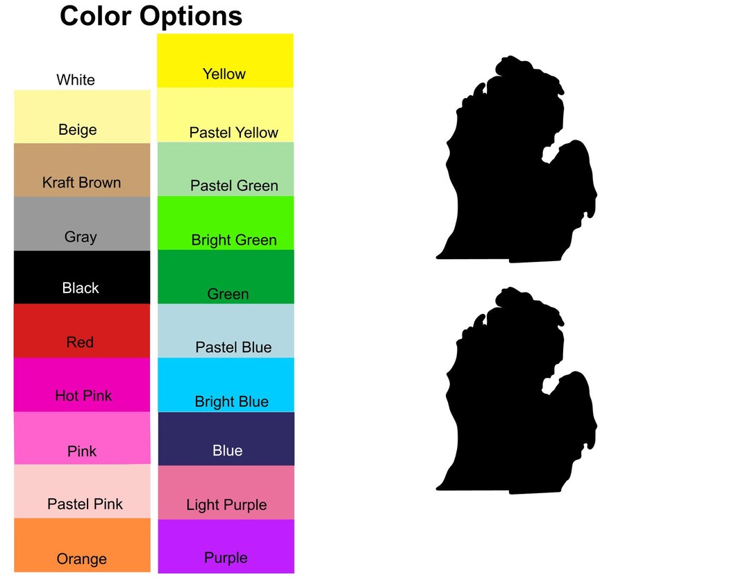 25 Pieces - Michigan State Paper Die Cut Shape Cut Outs for Bulletin ...