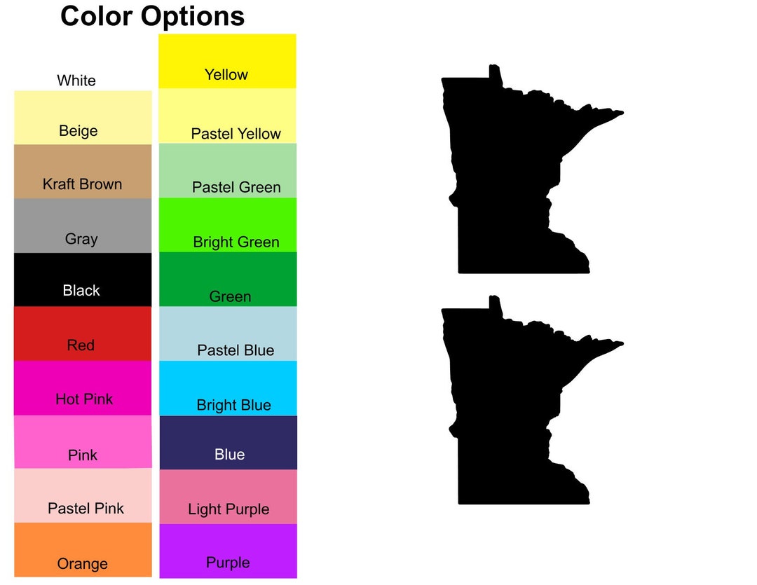 25 Pieces - Minnesota State Die Cuts, Minnesota Paper Shapes, Minnesota ...