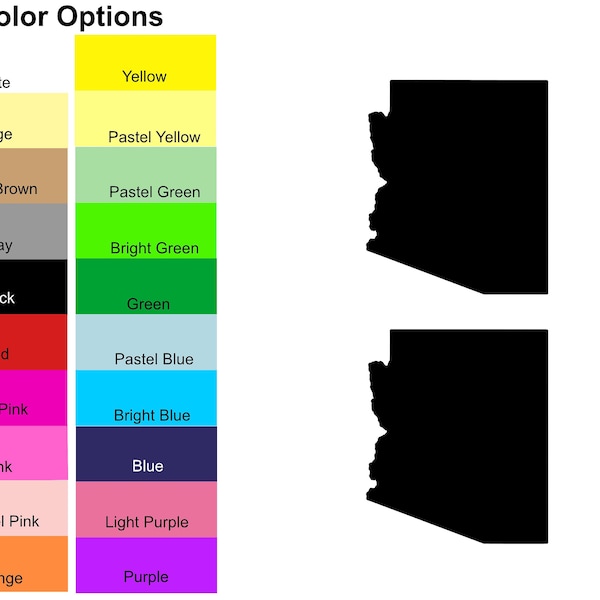 Shape of Arizona - Etsy