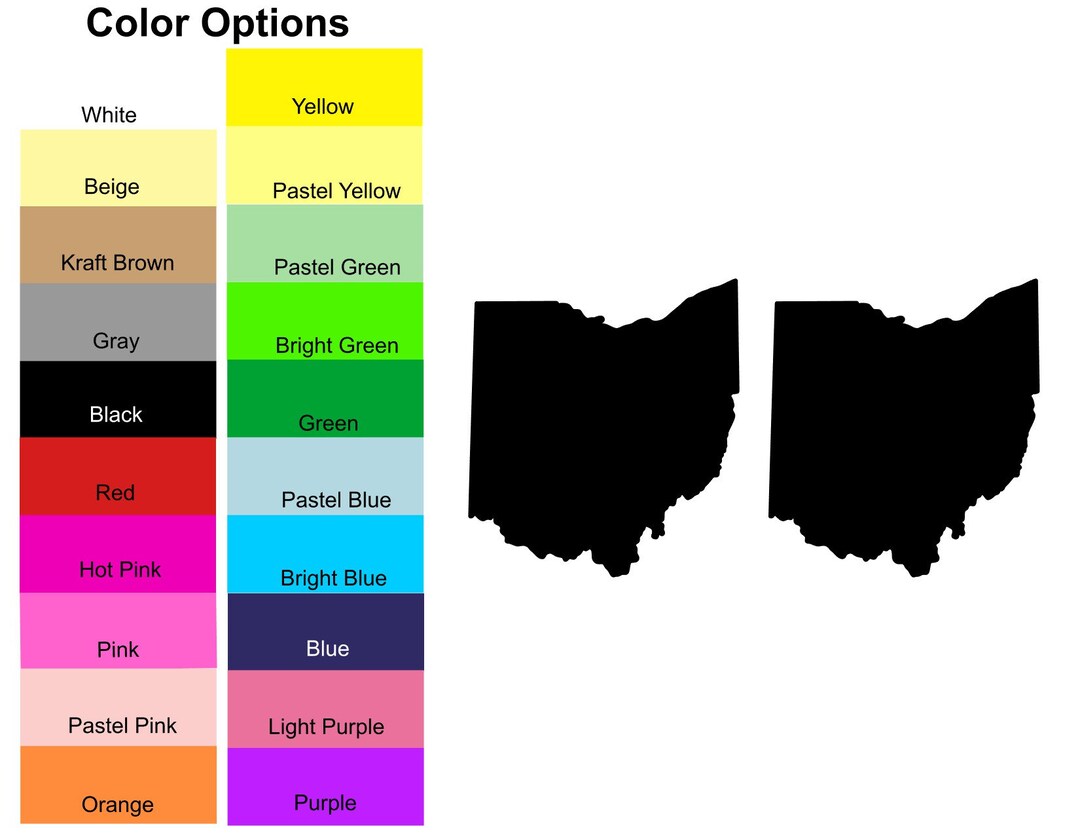 25 Pieces - Ohio State Die Cuts, Ohio Paper Shapes, Ohio State Shape ...