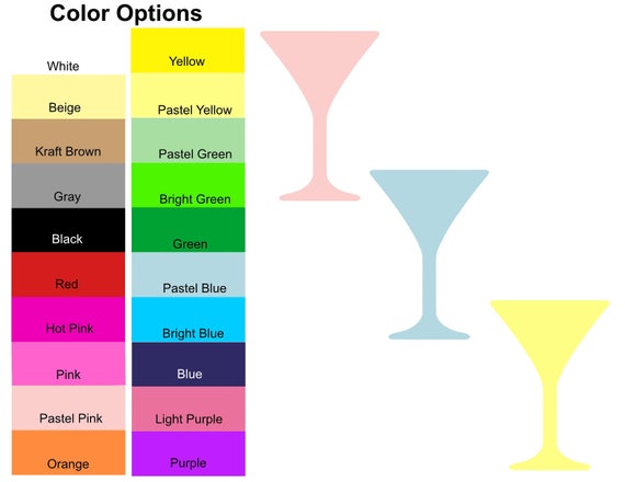 25 Pieces Martini Glass Paper Die Cut Shape Cut Outs for | Etsy