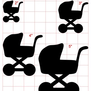 25 Pieces - Baby Carriage Buggy Paper Die Cut Shape Cut Outs for ...