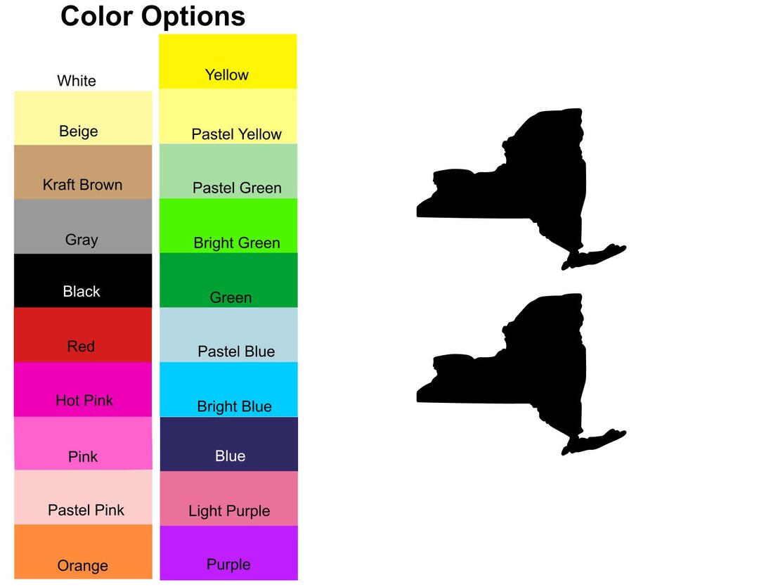 25 Pieces - New York State Die Cuts, New York Paper Shapes, New York ...