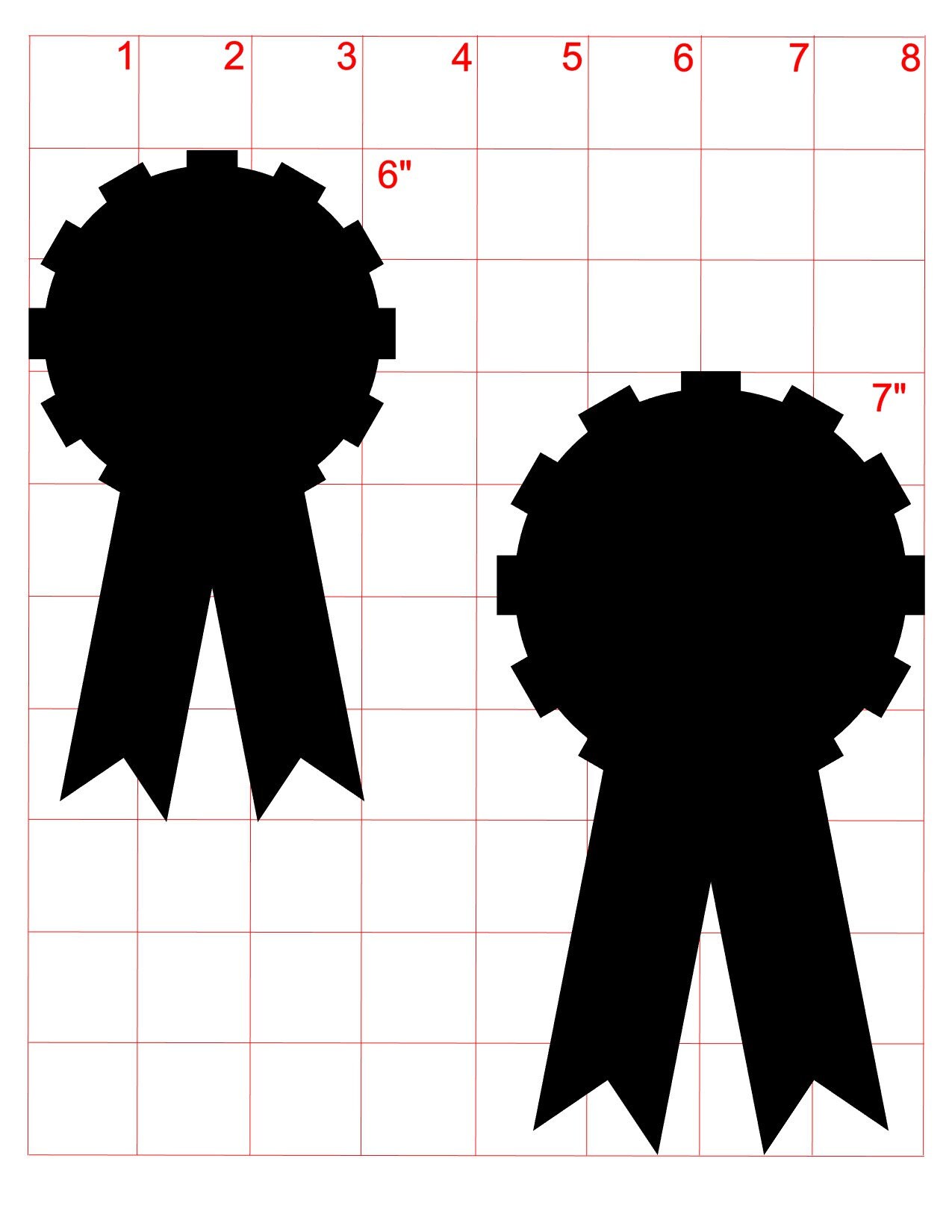 25 Pieces Award Ribbon Paper Die Cut Shape Cut Outs for | Etsy