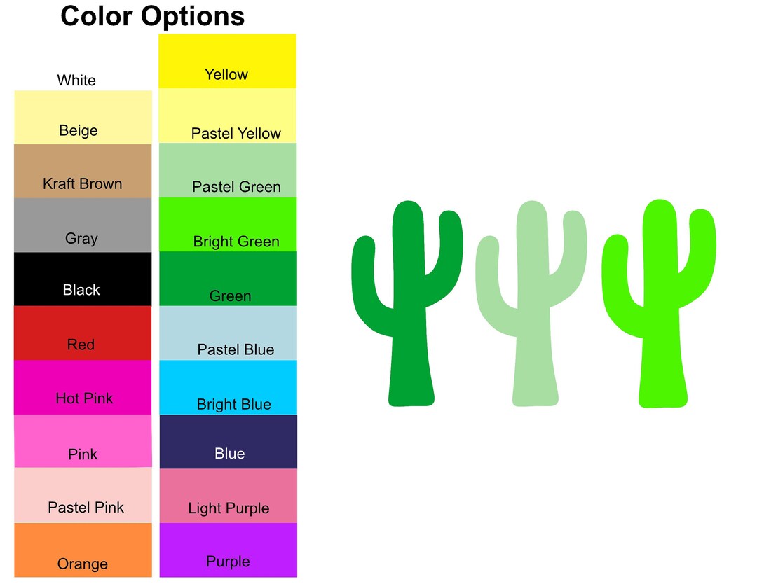 25 Pieces - Cactus Paper Die Cut Shape Cut Outs for Bulletin Boards ...