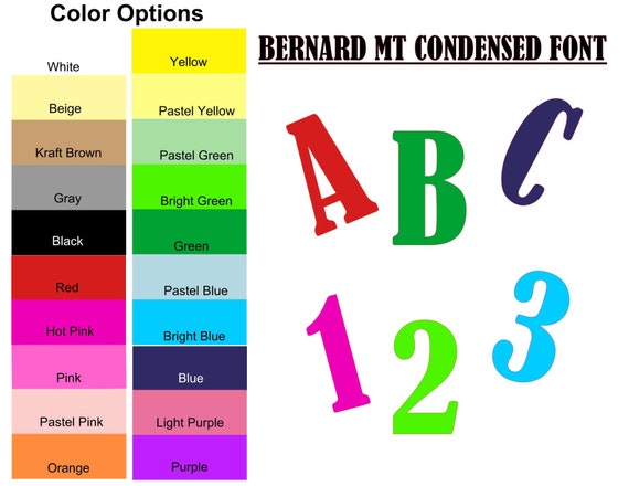 Your Choice of Paper Letters and Numbers Many Colors and - Etsy