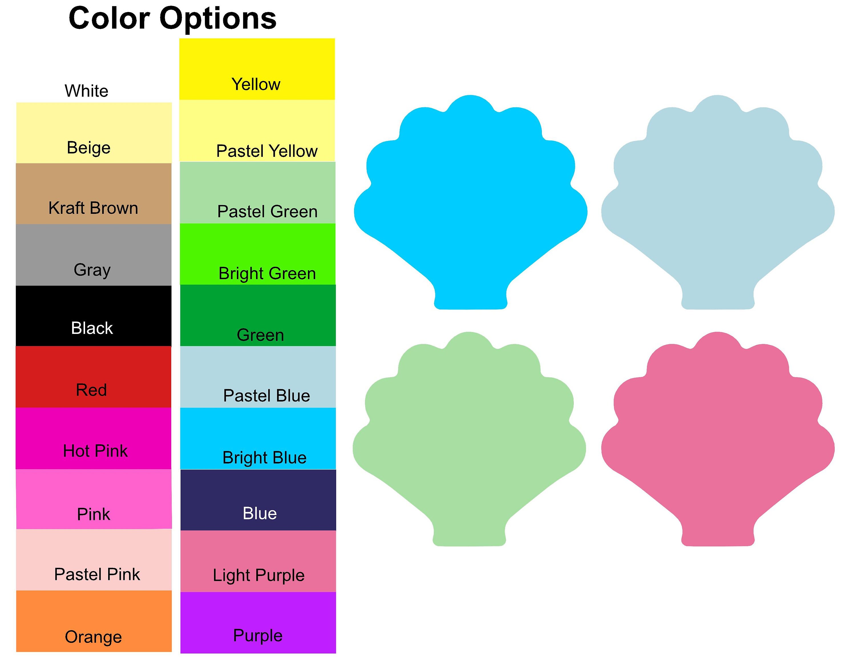 25 Pieces Sea Shell Paper Die Cut Shapes, Sea Shell Shape Cut Outs for ...