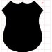 25 Pieces - Police Badge Paper Die Cut Shape Cut Outs for Bulletin ...