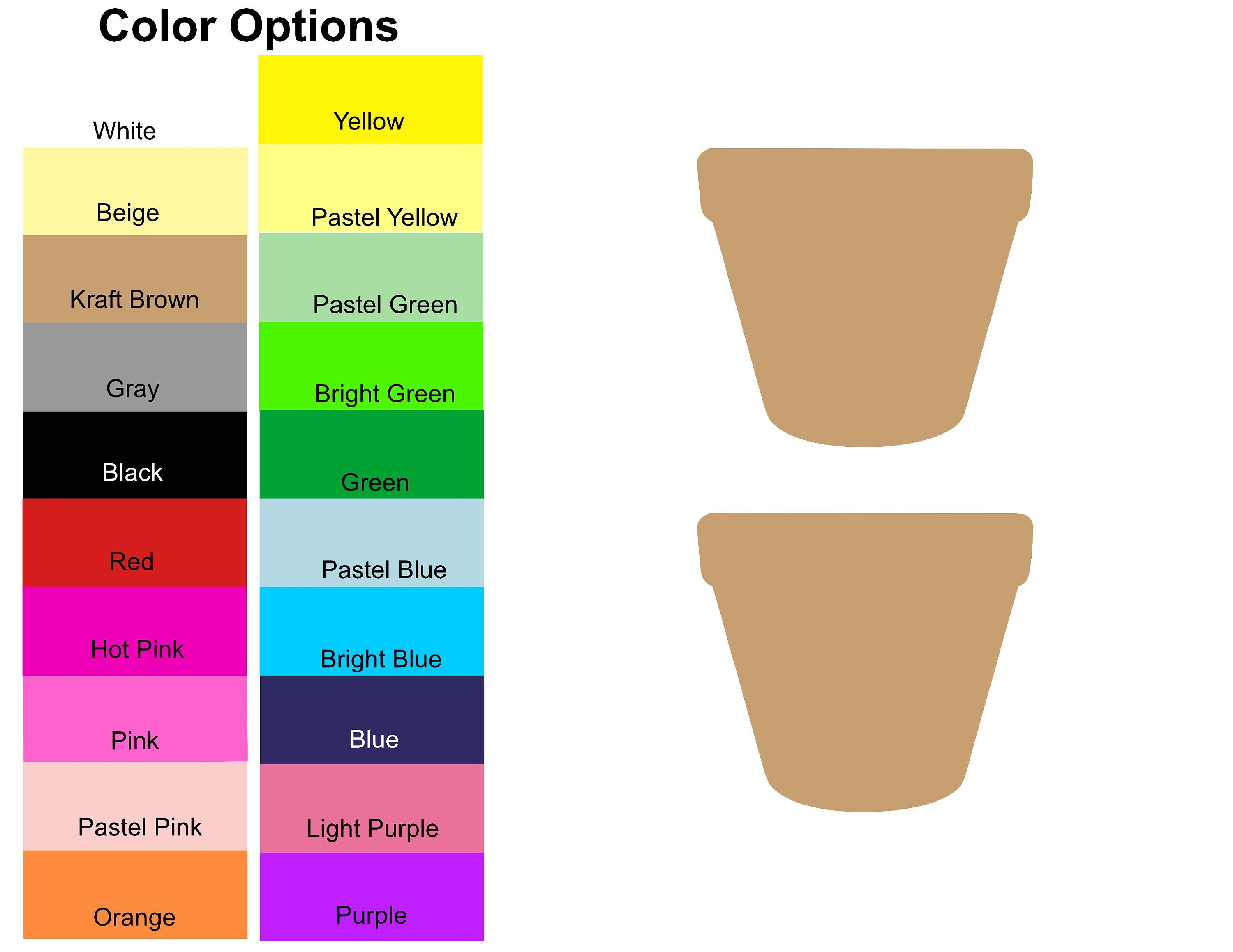 25 Pieces - Flower Pot Die Cut Shape, Paper Pot Cut Outs, Flower Pot ...