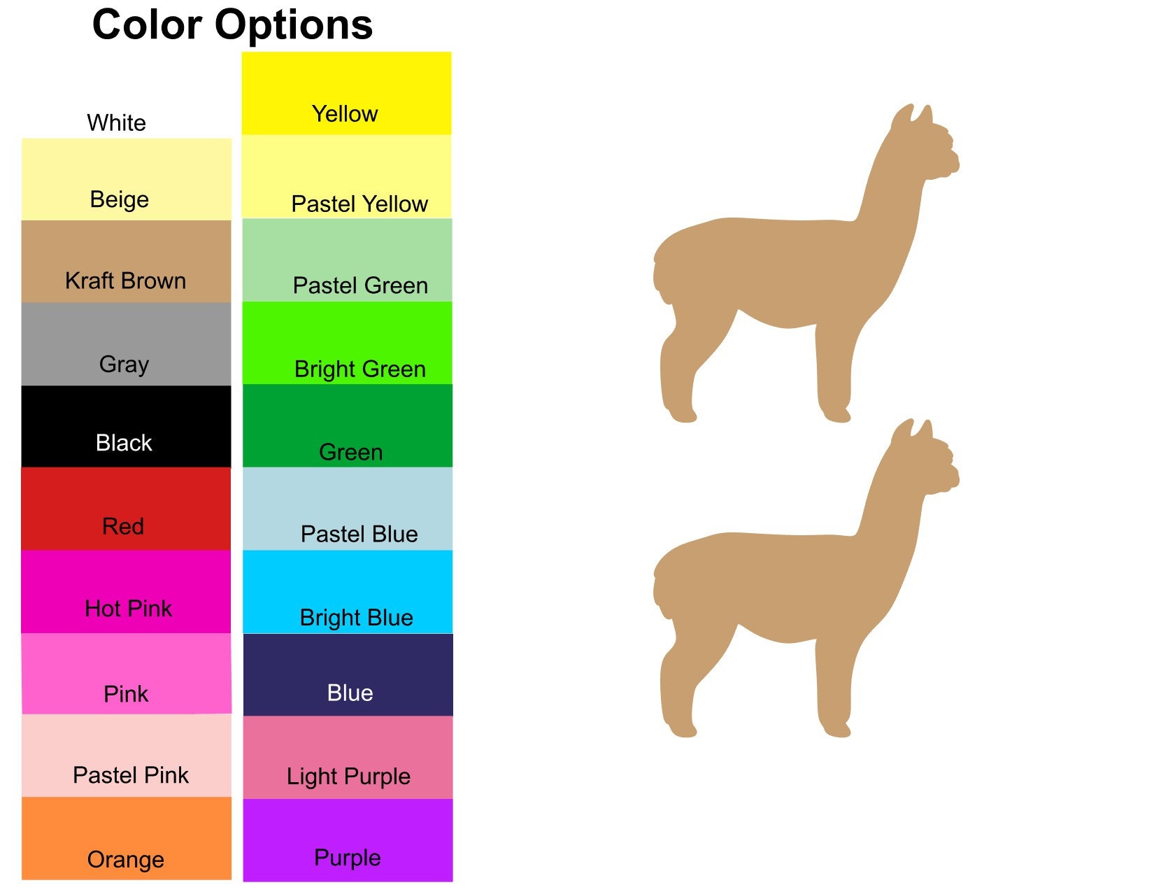 25 Pieces Alpaca Llama Paper Die Cut Shape Cut Outs for - Etsy