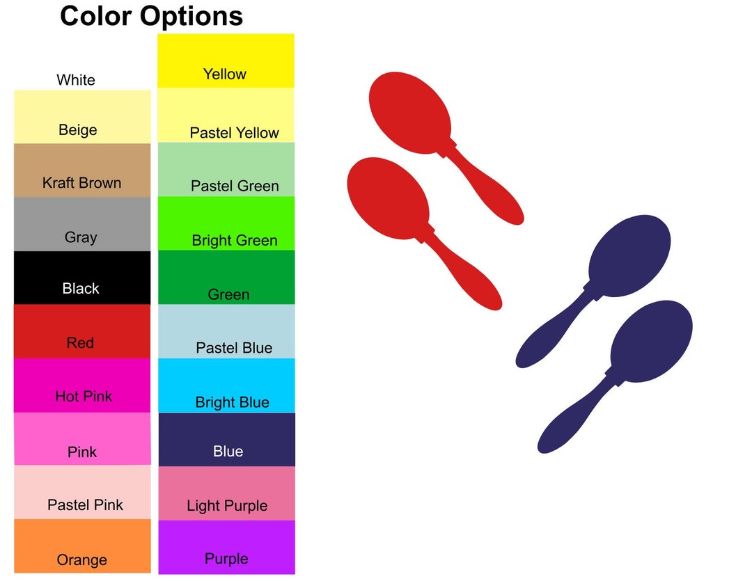 25 Pieces - Maraca Paper Die Cut Shape Cut Outs for Bulletin Boards ...