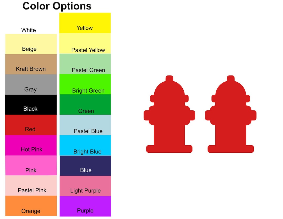 25 Pieces - Fire Hydrant Paper Die Cut Shape Cut Outs for Bulletin ...