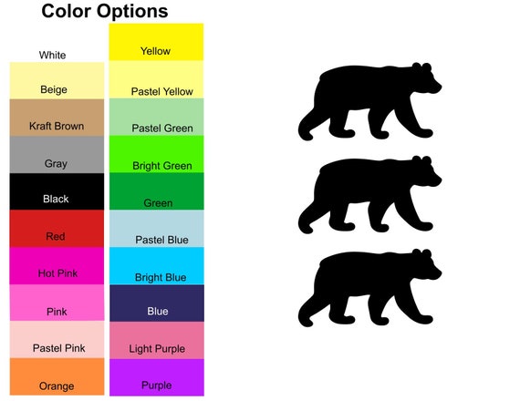 25 Pieces Black Bear Paper Die Cut Shape Cut Outs for | Etsy